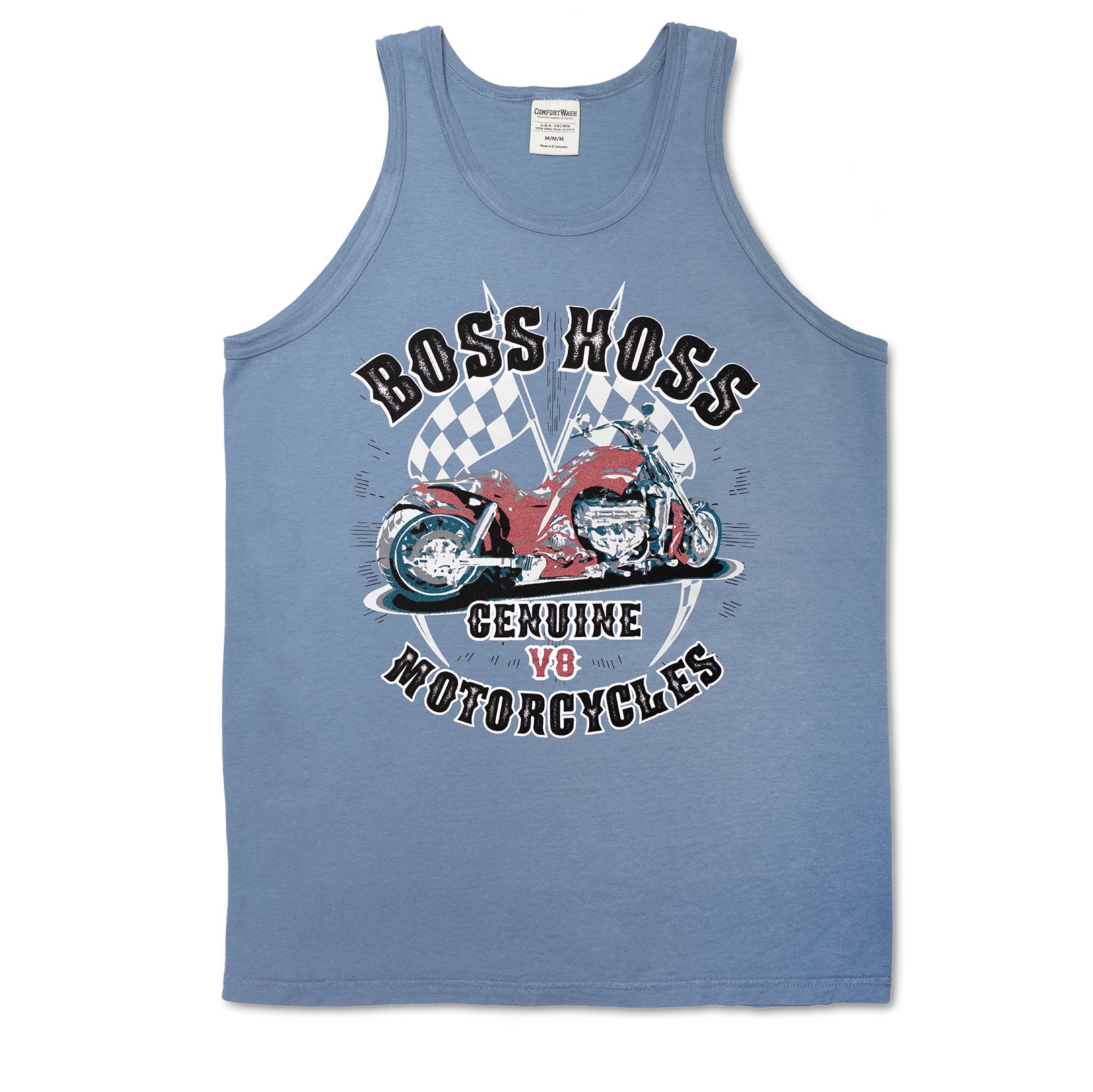 Genuine V8 Machines Tank Top Blue – Boss Hoss Store